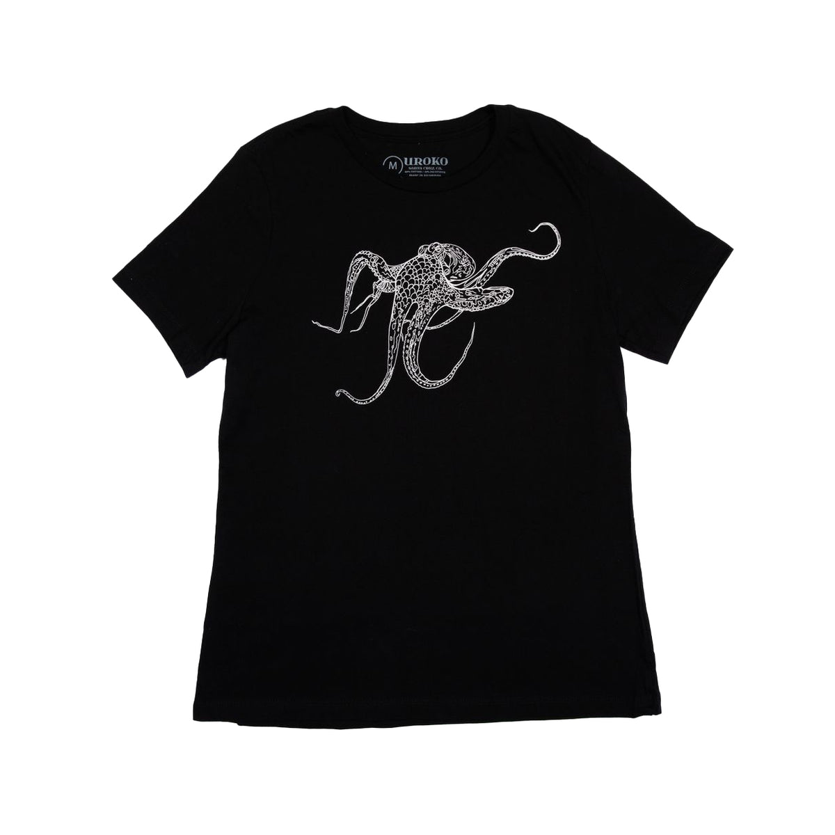Women's Giant Pacific Octopus Shirt in Black | UROKO