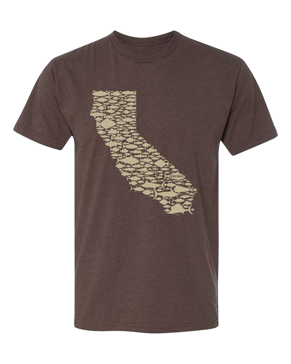 California Fish Love Short Sleeve T-Shirt in Espresso – UROKO
