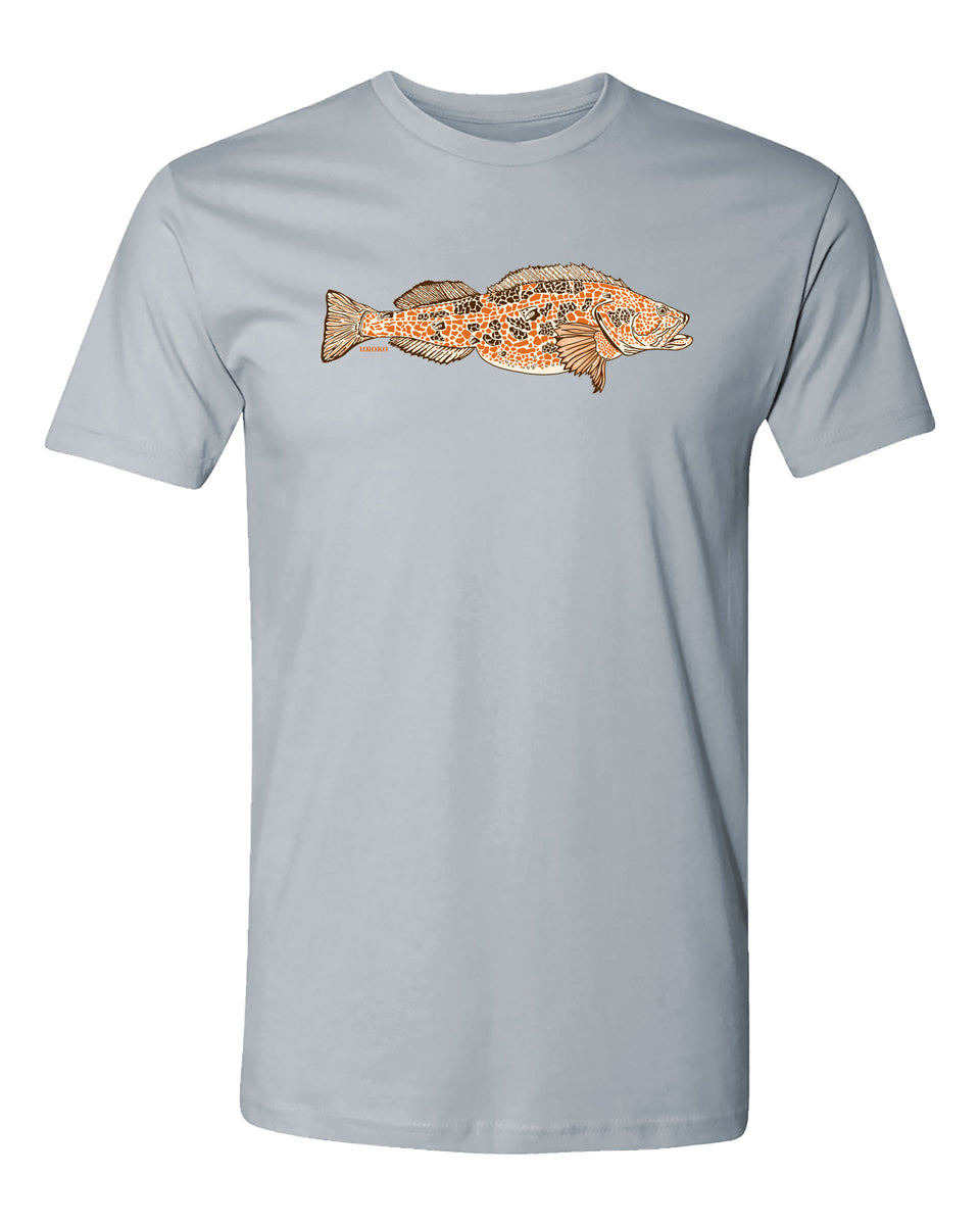 Ling Cod Short Sleeve T-Shirt Light Grey | Uroko – UROKO