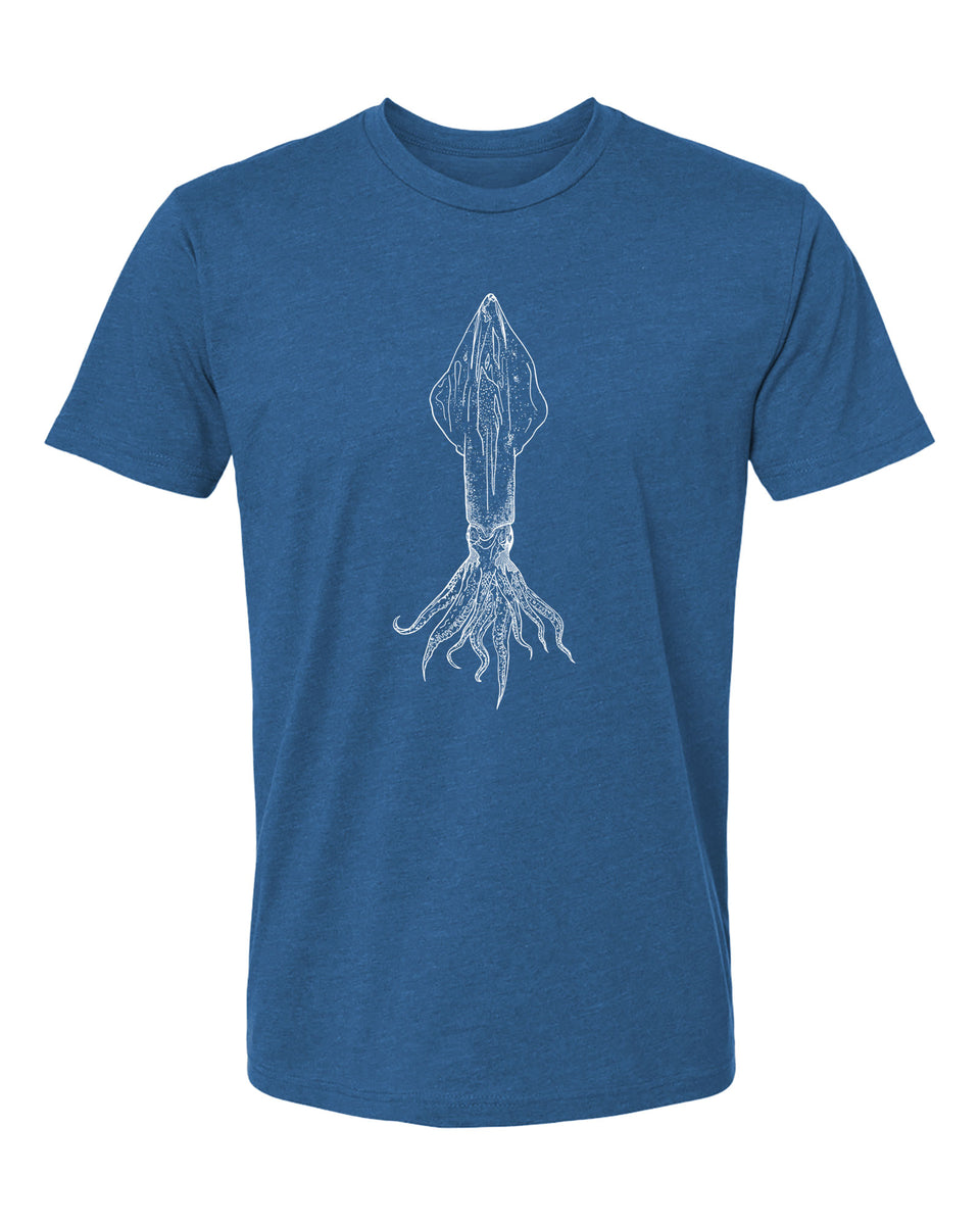 Squid T Shirt – Market Squid Cool Heather Blue | Uroko – UROKO