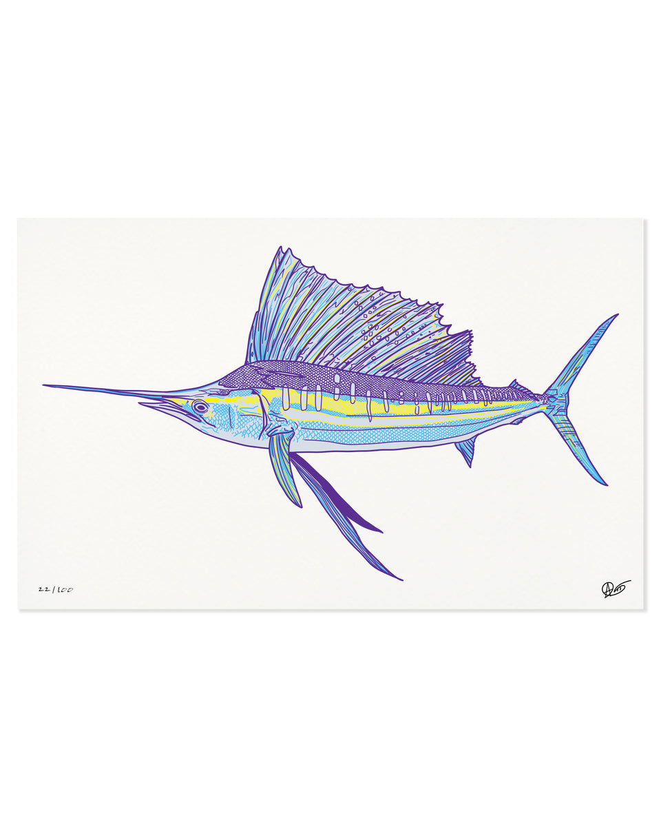 Sailfish Canvas Print by Alex Czech | Limited Edition Artwork – UROKO