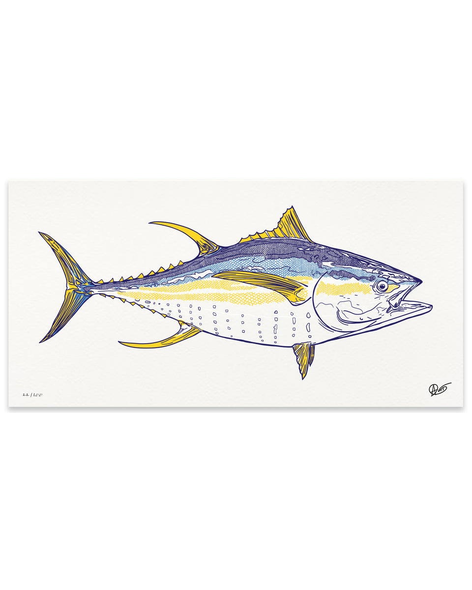Yellowfin Tuna Canvas Print by Alex Czech | Limited Edition Artwork – UROKO