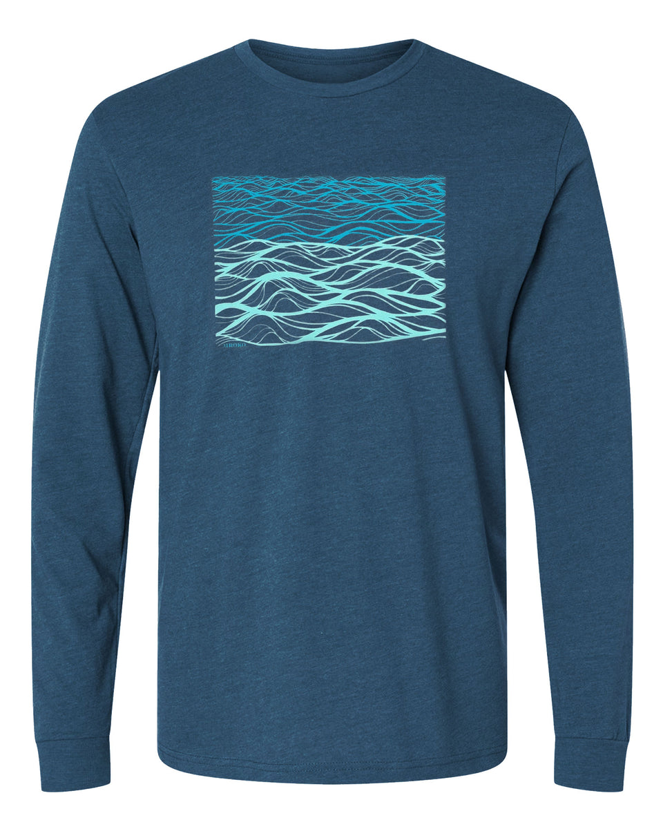 Calming Seas Long Sleeve Tee in Heather Heavy Metal – UROKO
