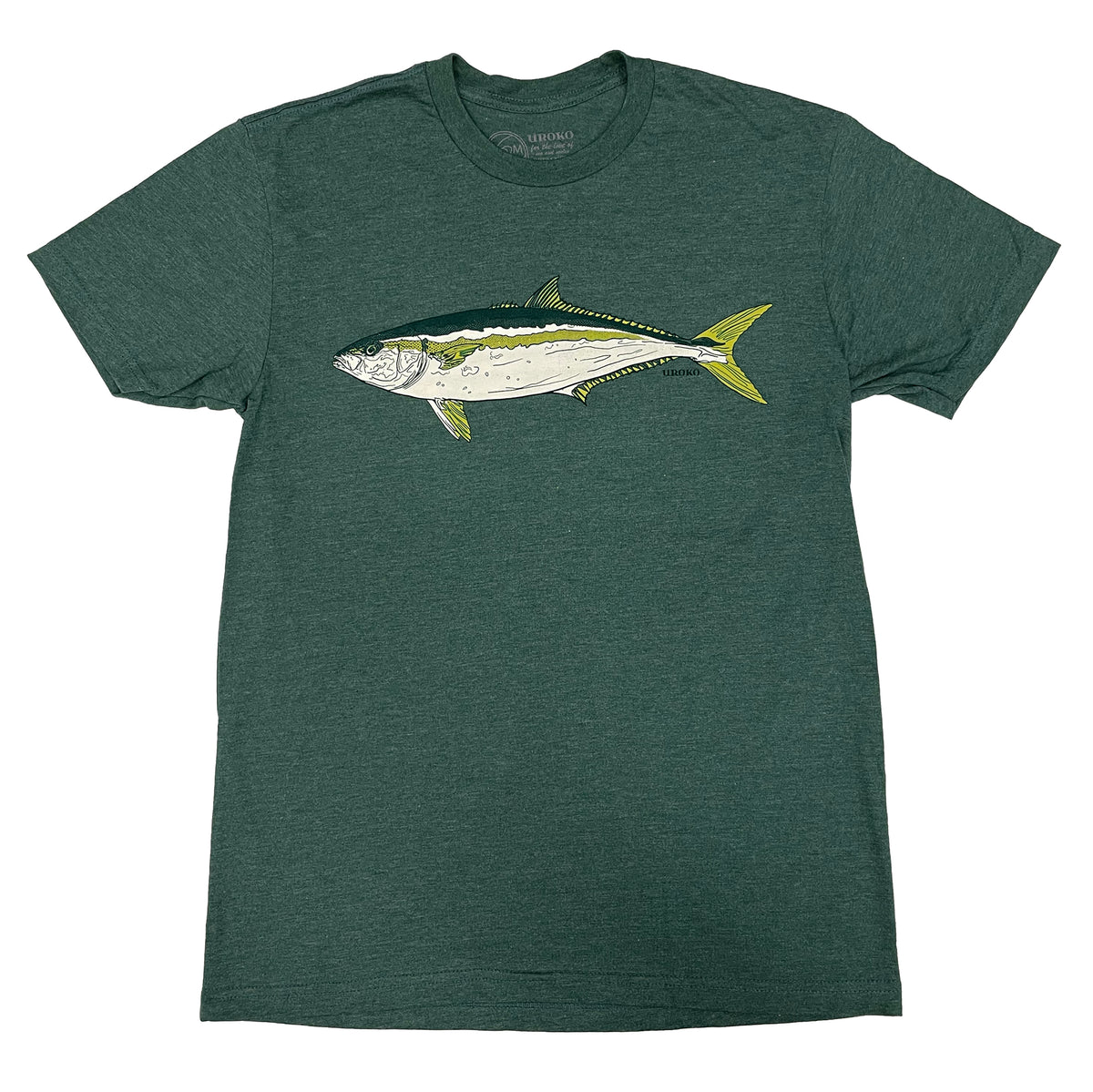 Yellowtail Shirt in Heather Forest Green | UROKO